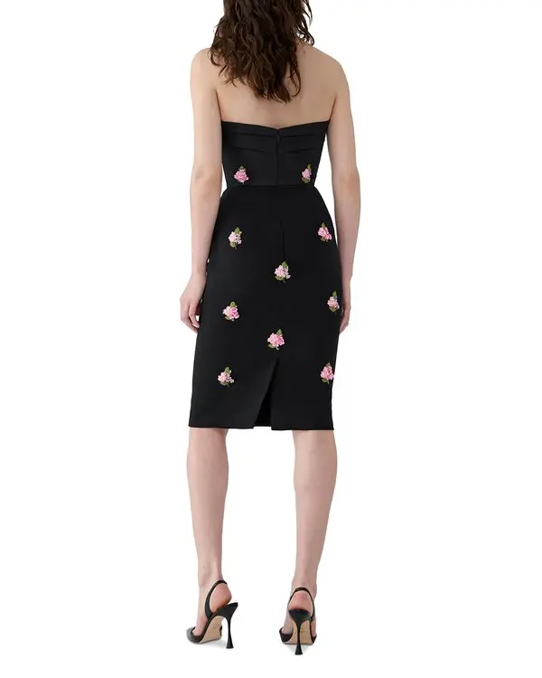 Carolina Herrera Strapless Embroidered Dress
