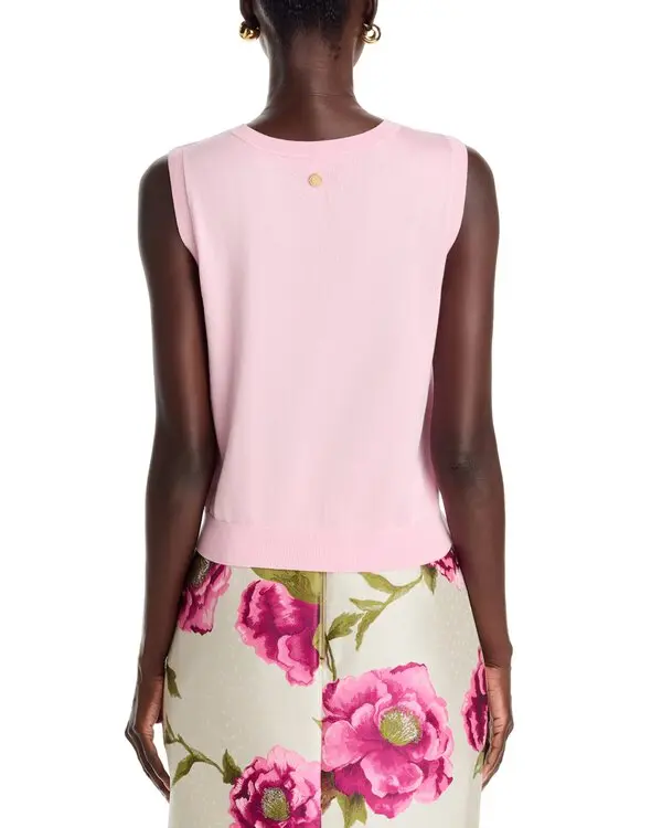 Carolina Herrera Crewneck Tank Top - Rosewater