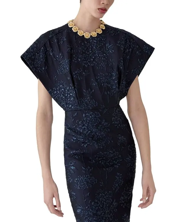 Carolina Herrera Fan Bodice Gown