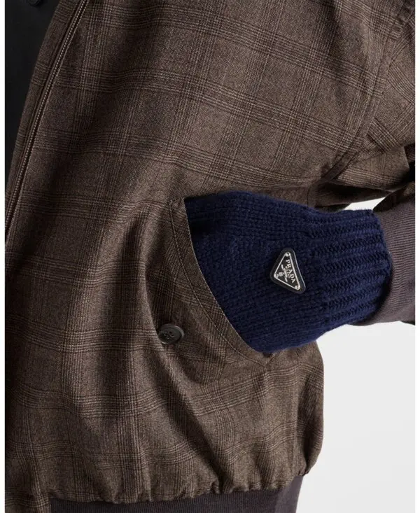 Prada Wool And Cashmere Gloves - Medium Blue
