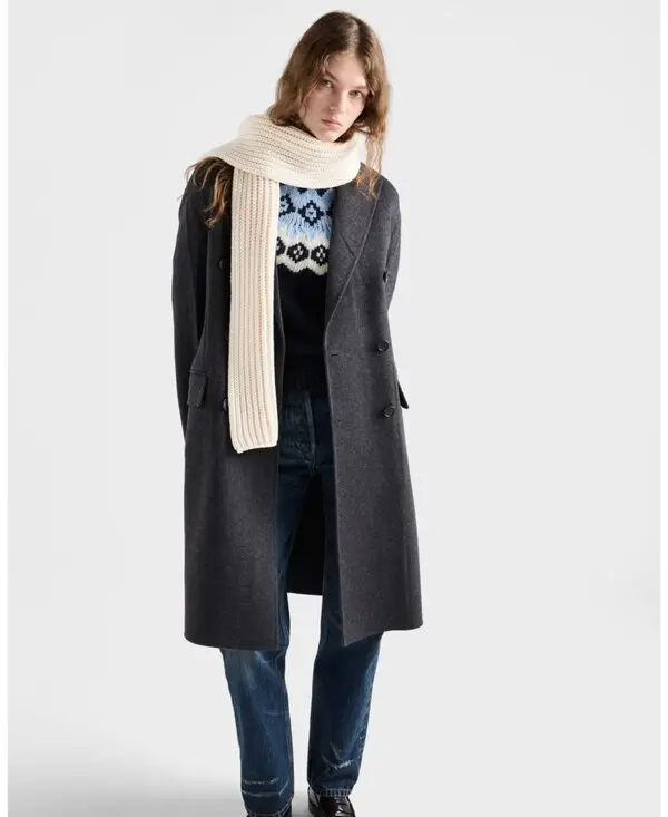 Prada Wool Scarf - Neutral