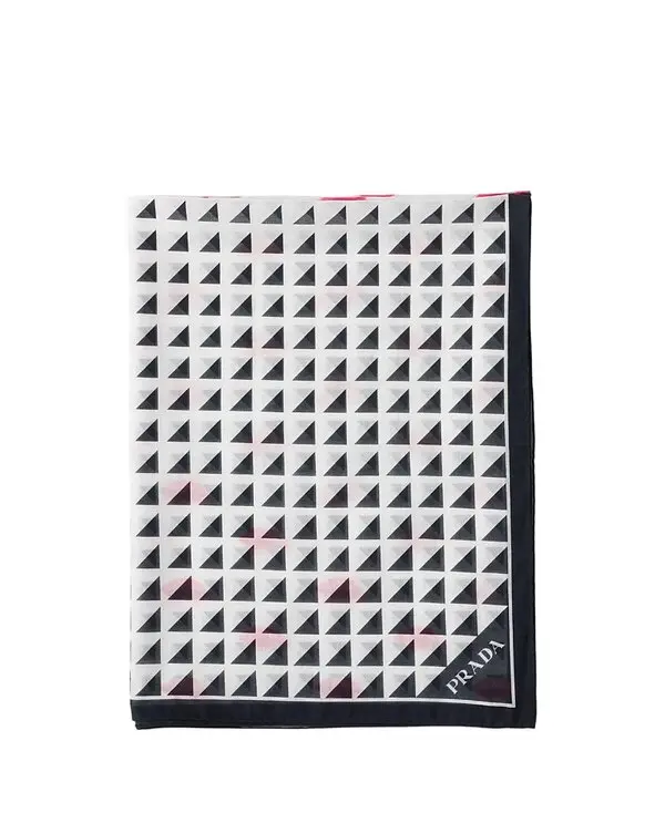 Prada Printed Cotton Pareo - Black