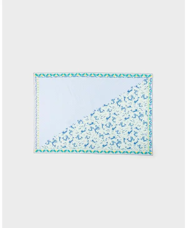 Prada Printed Cotton Pareo - Light Blue