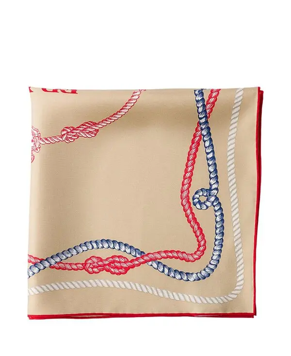 Prada Printed Silk Twill Scarf, 55 X 55 Cm - Brown
