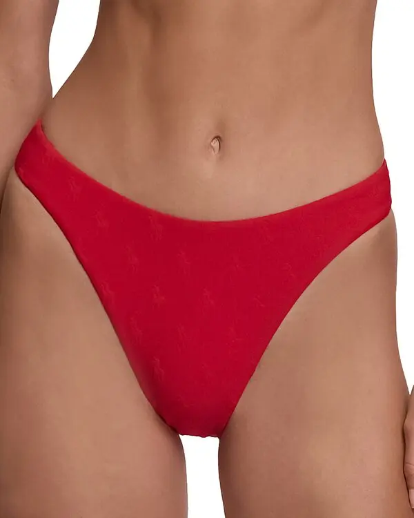 Polo Ralph Lauren High Leg Bikini Bottom - Cruise Red