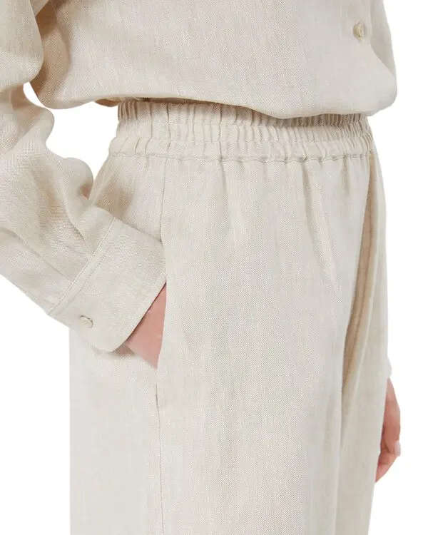 Max Mara Wkdfelino Linen Pants - Ecru