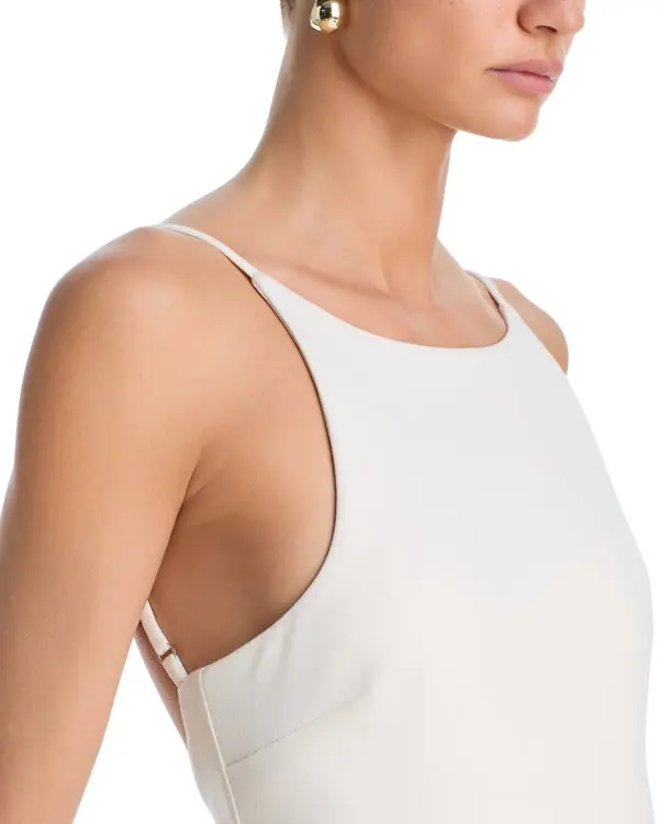 Aqua Ponte Open Back Mini Dress