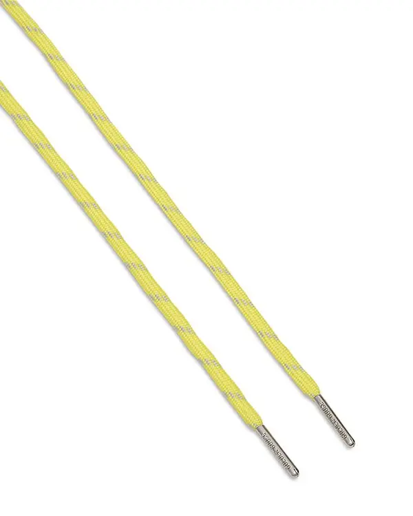 GOLDEN GOOSE Polyester Tubular Trekking Lace With Silver Metal Aglets - Yellow/light Gray