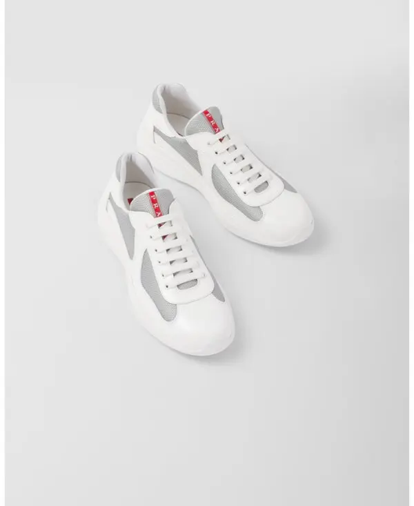 Prada Patent Leather And Technical Fabric America's Cup Sneakers