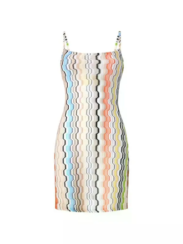 Missoni Wavy Pattern Tie-back Mini Dress