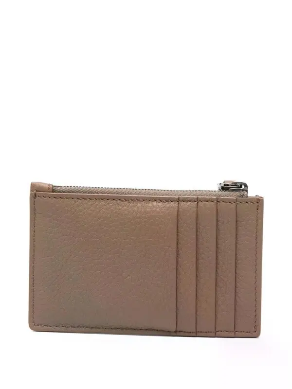 Brunello Cucinelli Monili-embellished Leather Card Holder - Brown