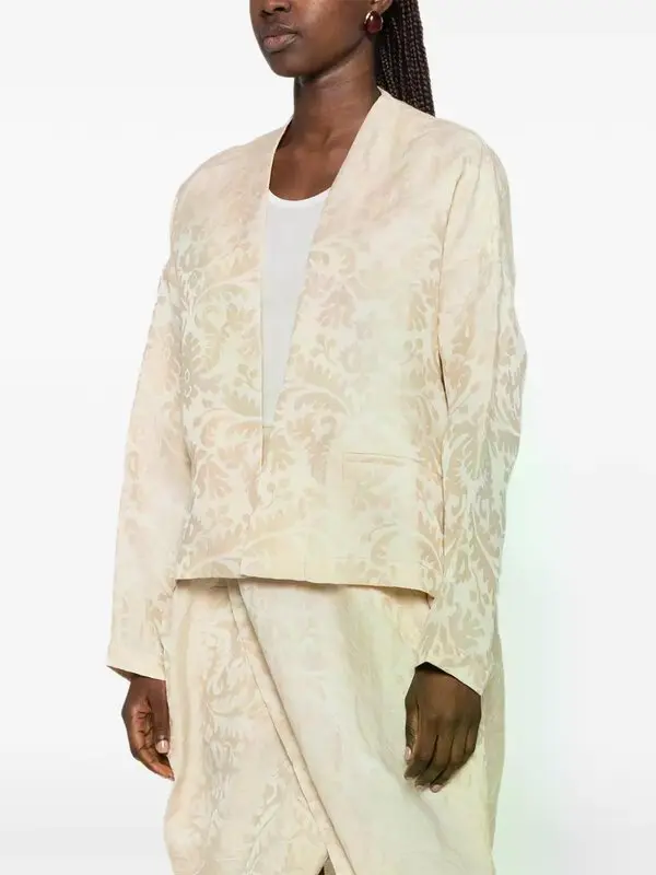 UMA WANG Damask Patterned Jacket - Neutrals