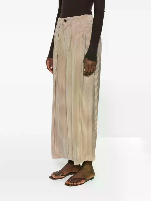 UMA WANG Poetic Pleated Trousers - Neutrals