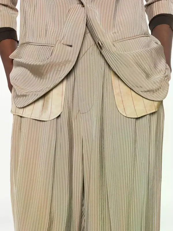 UMA WANG Poetic Pleated Trousers - Neutrals