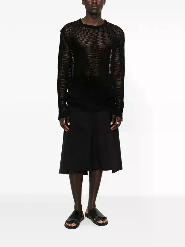 SONGZIO Raw Edge Panelled Shorts