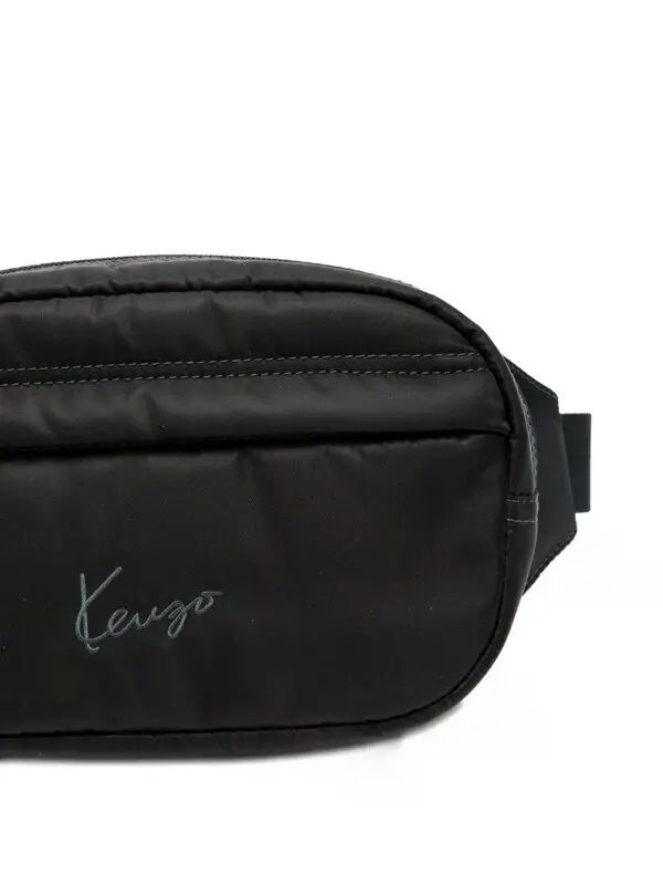 Kenzo Logo Embroidered Belt Bag - Black