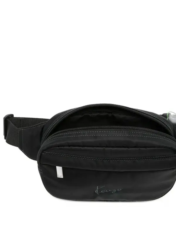 Kenzo Logo Embroidered Belt Bag - Black