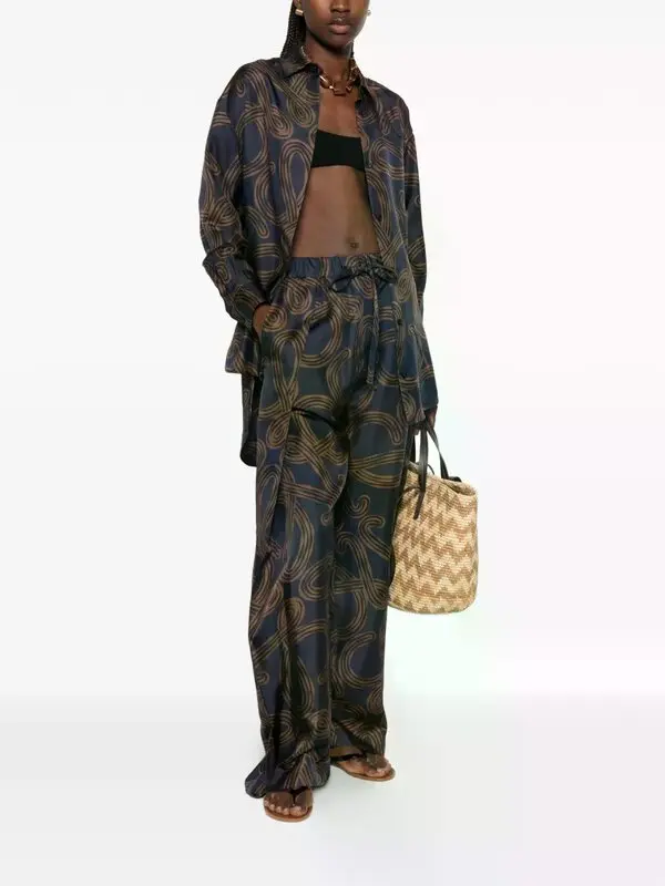 Loewe Anagram-print Trousers - Blue