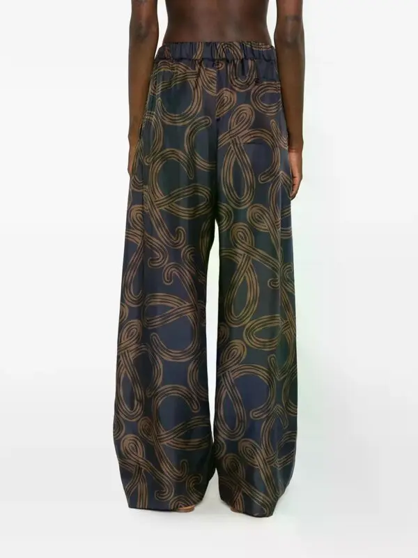 Loewe Anagram-print Trousers - Blue
