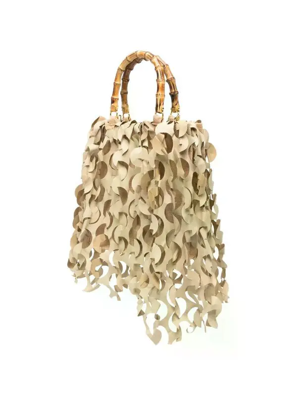 LA MILANESA Oceano Bamboo Handle Tote Bag