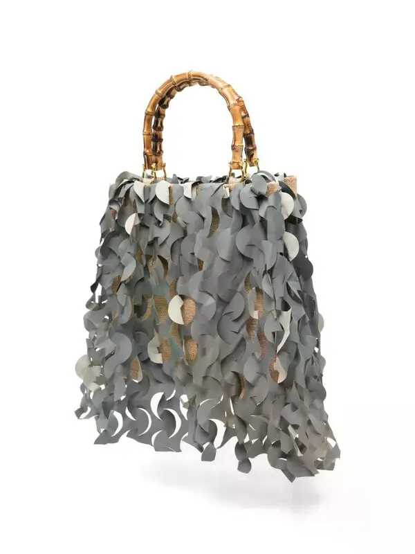 LA MILANESA Oceano Bamboo-handle Tote Bag - Grey