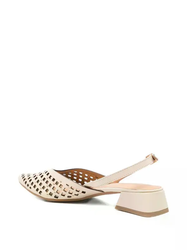 GIOSEPPO Cut-out Slingback Pumps - Neutrals