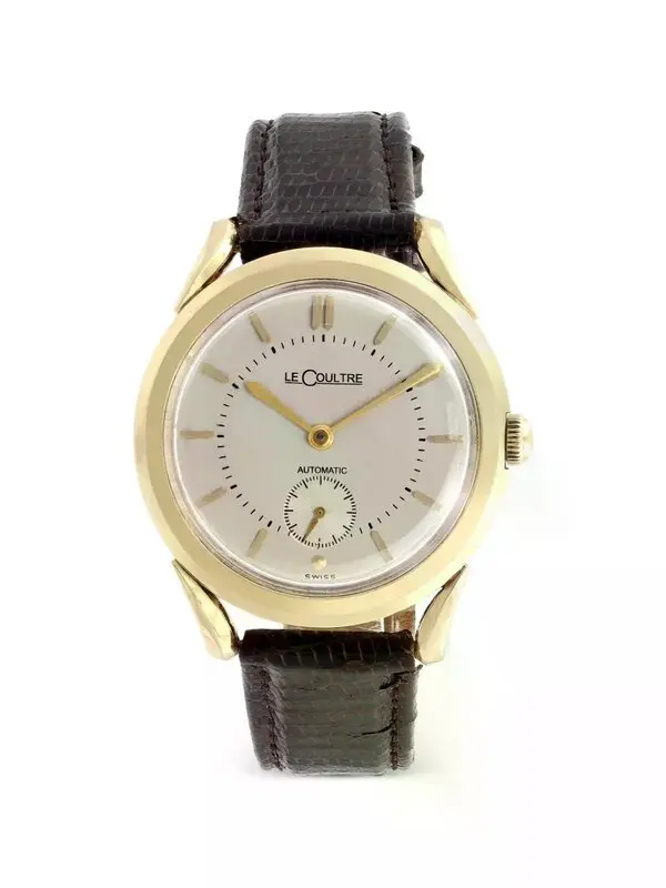 JAEGER-LECOULTRE 34mm Automatic Watch With Leather Strap - Neutrals