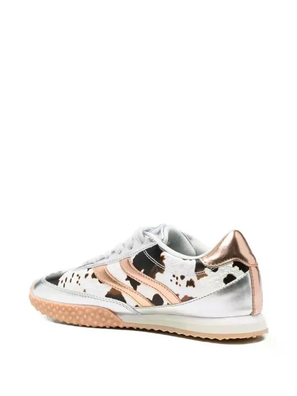 GIOSEPPO Cow-print Metallic-effect Sneakers