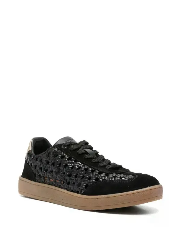 GIOSEPPO Ijebu Woven Leather Sneakers