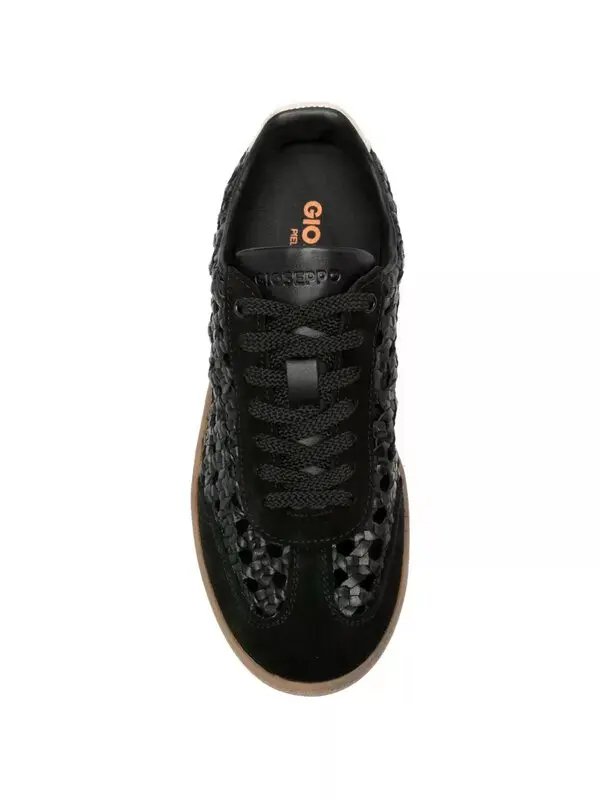 GIOSEPPO Ijebu Woven Leather Sneakers