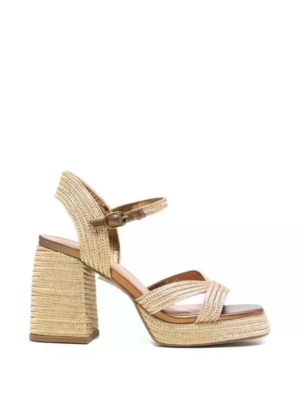 EXÈ Havana Woven-effect Platform Sandals