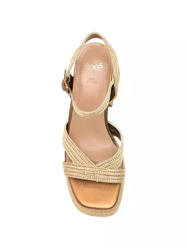 EXÈ Havana Woven-effect Platform Sandals
