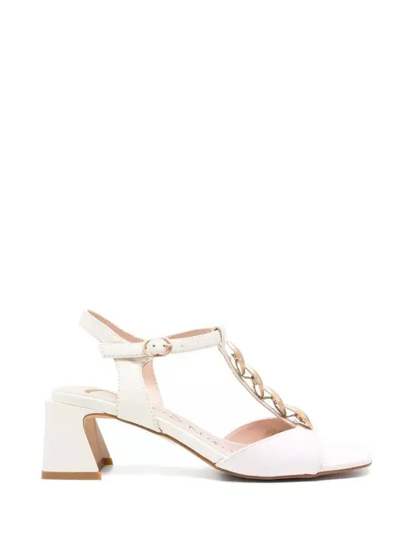 CAFÈNOIR Chain-link T-bar Sandals