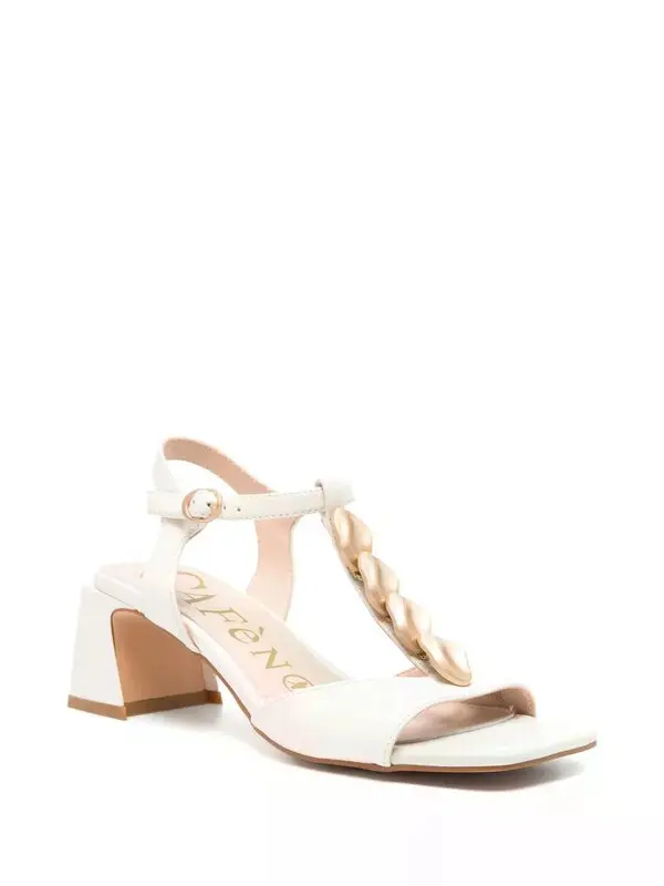 CAFÈNOIR Chain-link T-bar Sandals