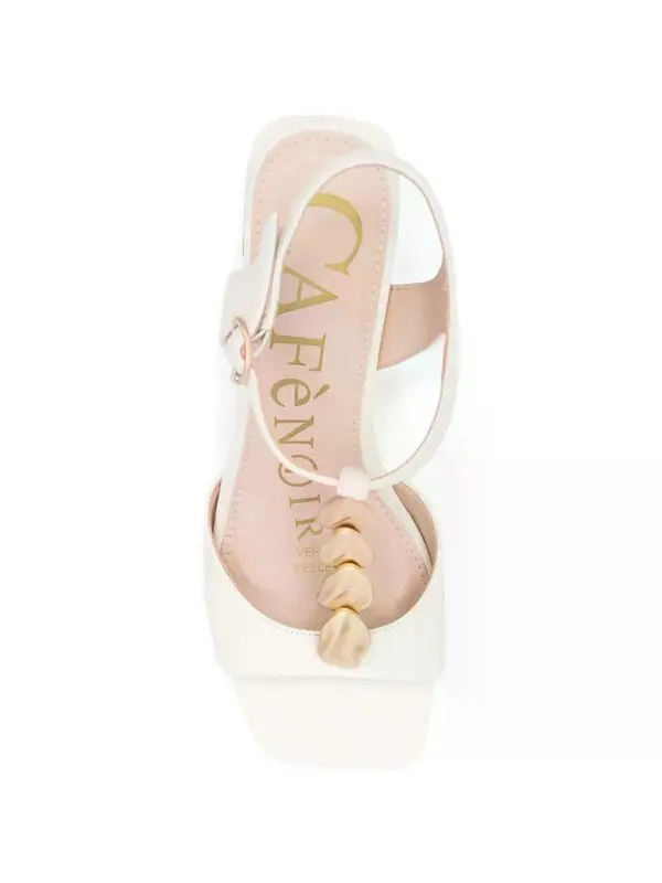CAFÈNOIR Chain-link T-bar Sandals