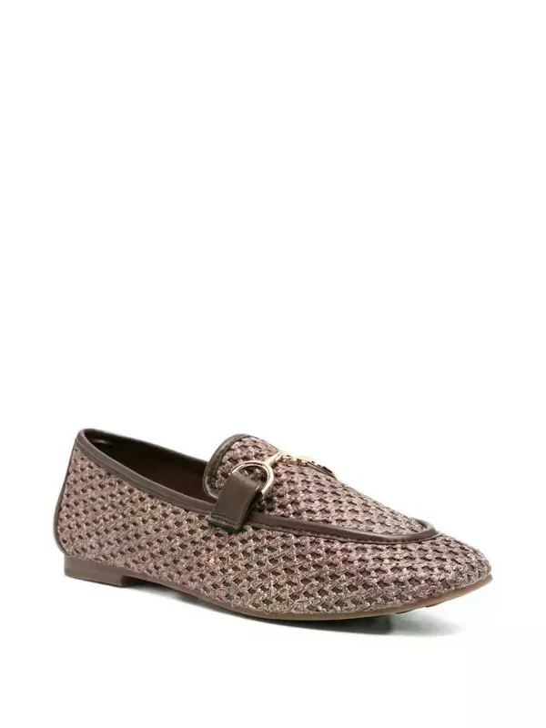 EXÈ Woven Horsebit Loafers