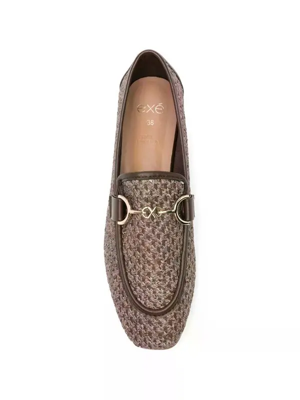 EXÈ Woven Horsebit Loafers