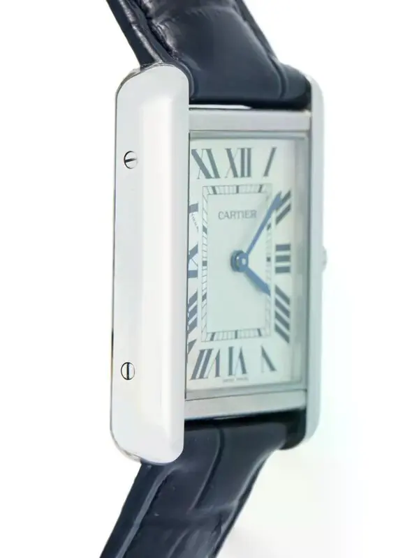 Cartier Tank Solo Rectangular Watch - White | Editorialist display picture 3