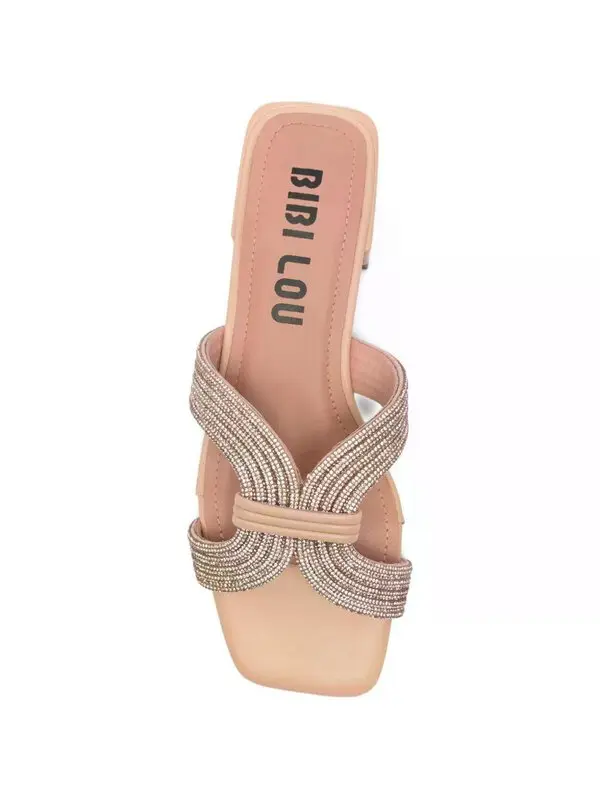 BIBI LOU Embellished Leather Sandals - Pink