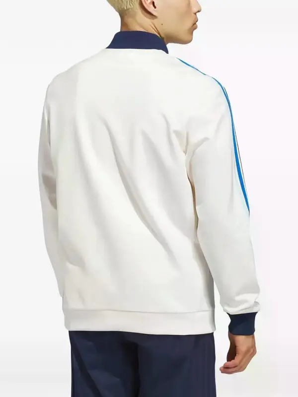 Adidas Originals 3-stripes Quarter-zip Sweatshirt - Neutrals