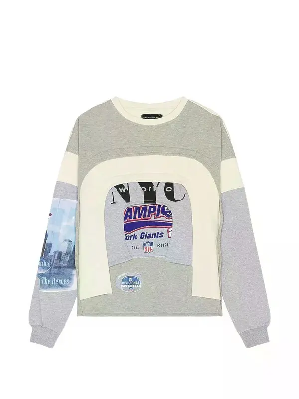WHO DECIDES WAR Arched Collage Crew-neck Sweatshirt
