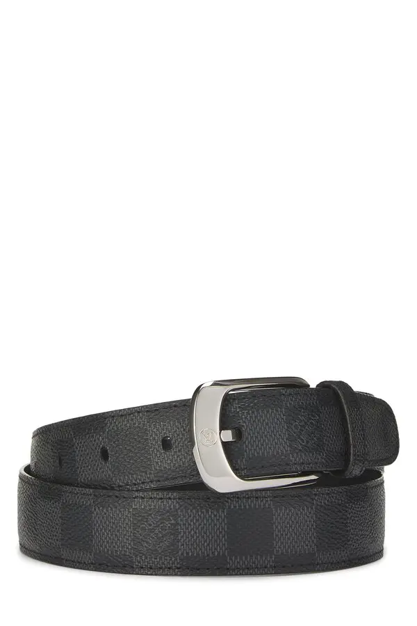LOUIS VUITTON Damier Graphite Belt - Black