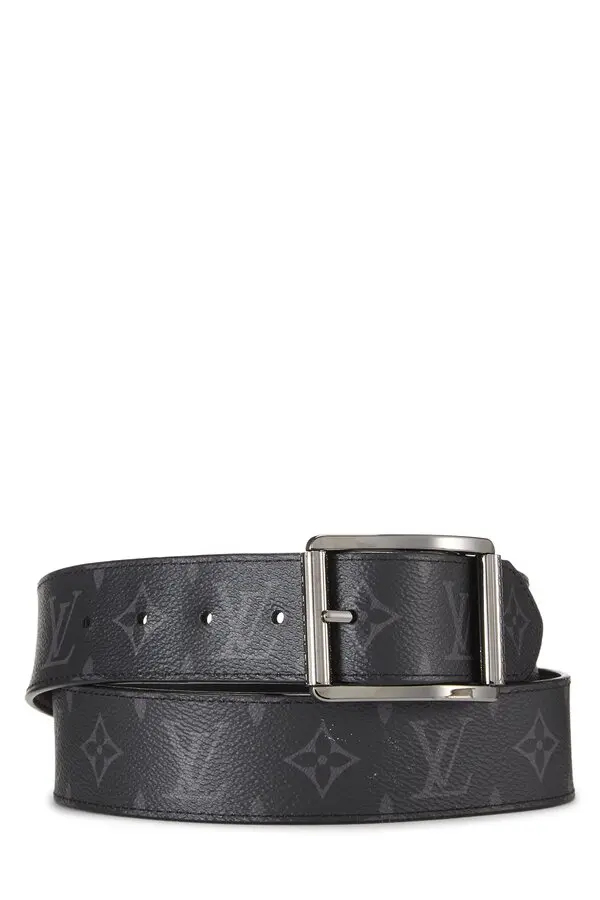 LOUIS VUITTON Monogram Eclipse Belt - Black