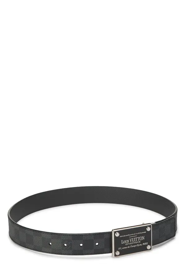 LOUIS VUITTON Damier Graphite Inventeur Belt