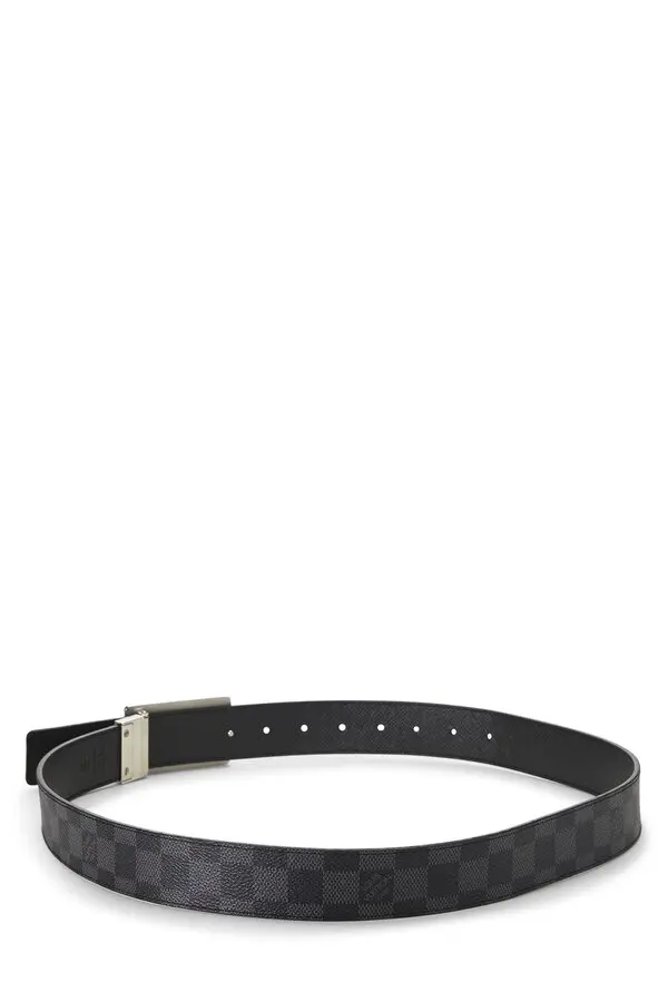 LOUIS VUITTON Damier Graphite Belt With Inventeur Buckle