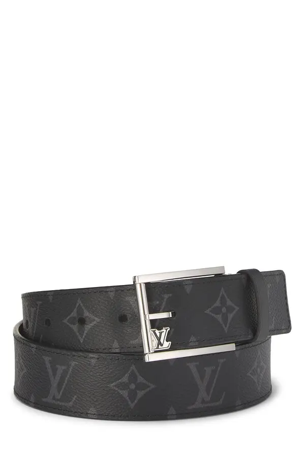 LOUIS VUITTON Monogram Eclipse Saint Germain Belt - Black
