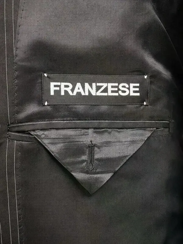 FRANZESE COLLECTION Brad Pitt Pinstriped Double-breasted Suit - Grey