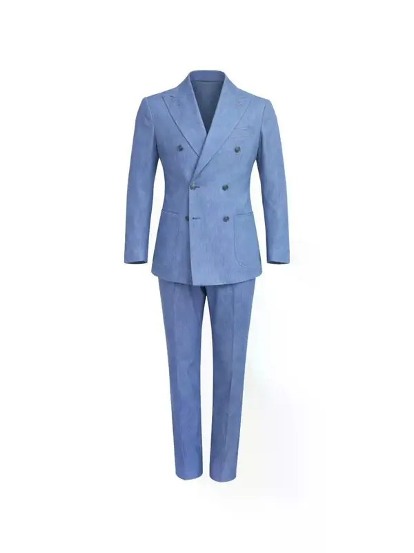 FRANZESE COLLECTION Beckham Double-breasted Suit - Blue