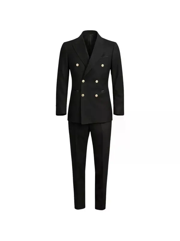 FRANZESE COLLECTION Brad Pitt Double-breasted Suit - Black