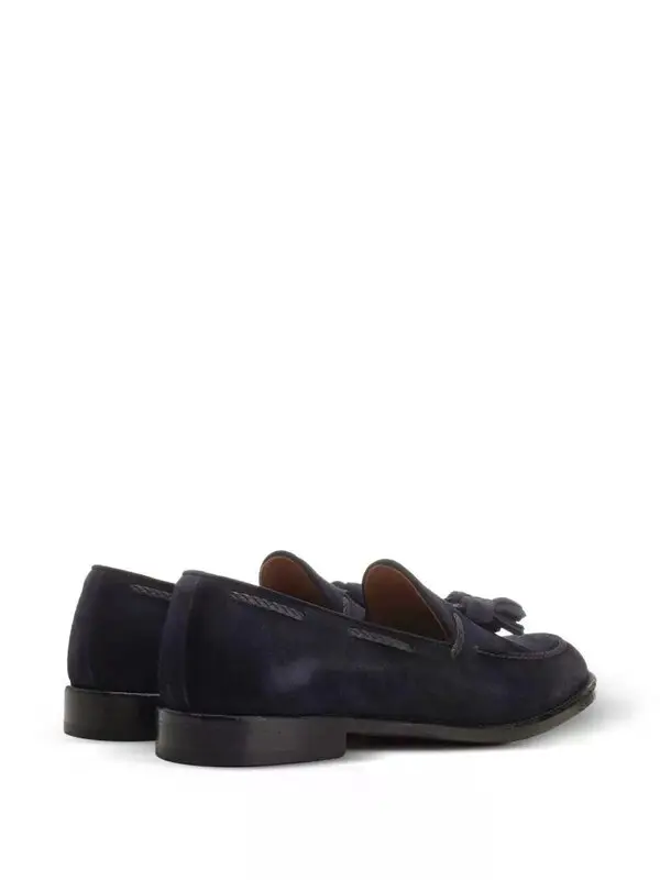 CORVARI Misano Leather Tassel Loafers - Blue